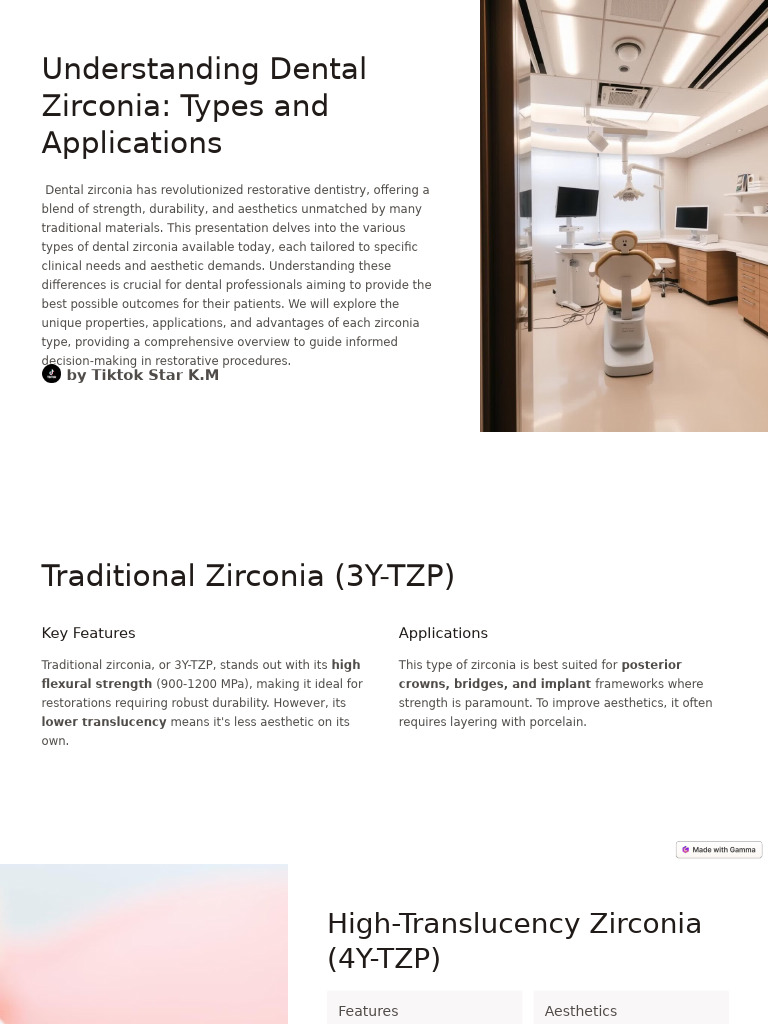 Types of Dental Zirconia Explained | PDF | Dentistry Branches