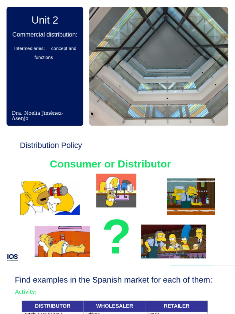 Unit 2 Activities Commercial Distribution | PDF | Sales | Marketing