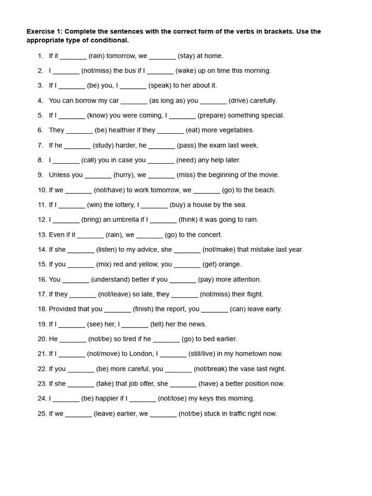 Conditionals All Types | PDF