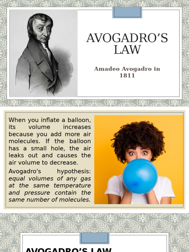 Understanding Avogadro's Law Explained | PDF