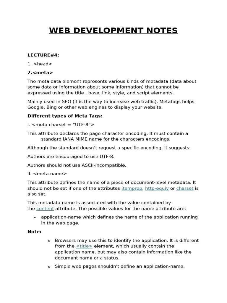 Webdev Notes | PDF
