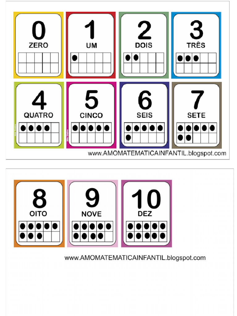 Jogo Da Memoria Numeros | PDF