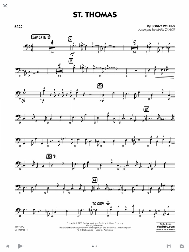 St. Thomas - Bass | PDF