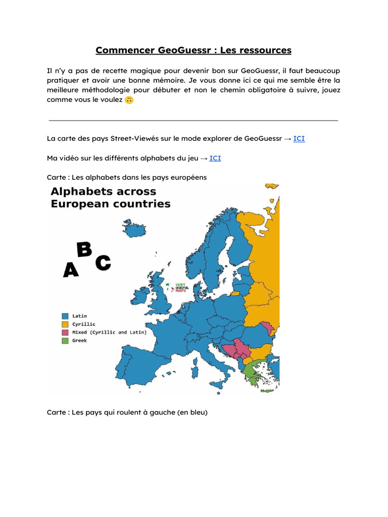 Guide pour débuter sur GeoGuessr | PDF