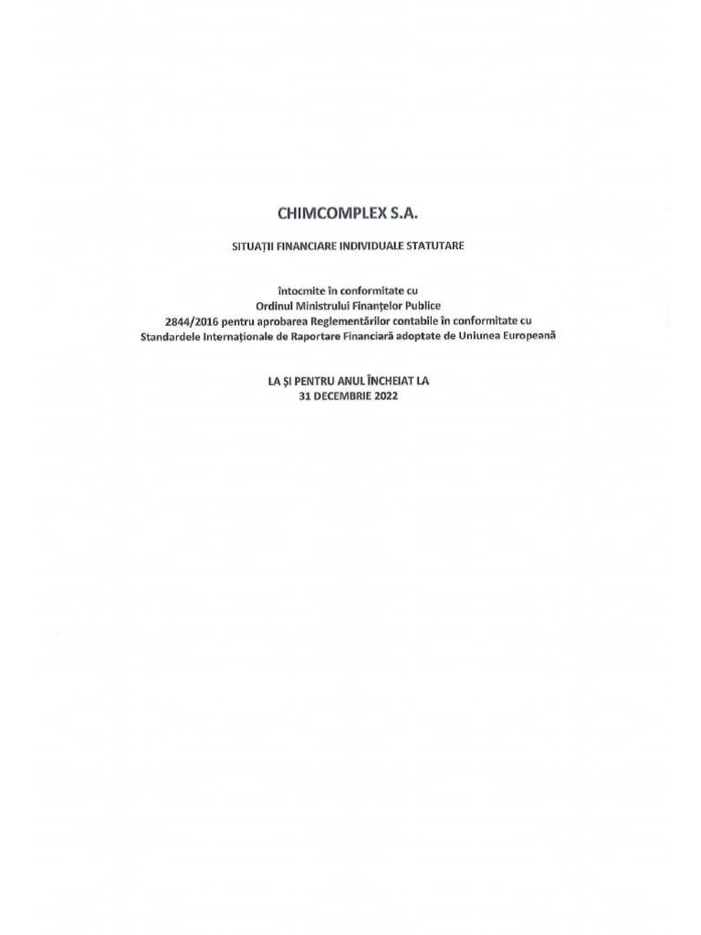 Opinie Calificata Chimcomplex | PDF