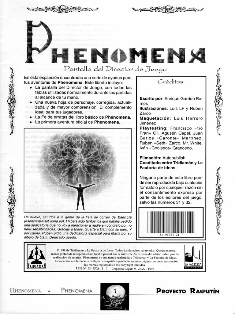 Phenomena - Proyecto Rasputin | PDF