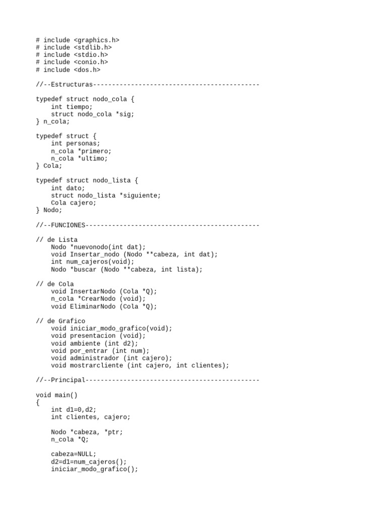 Algoritmo de Simulación de Taquillas de Bancos Mediante Colas | PDF | Ciencias de la Computación ...