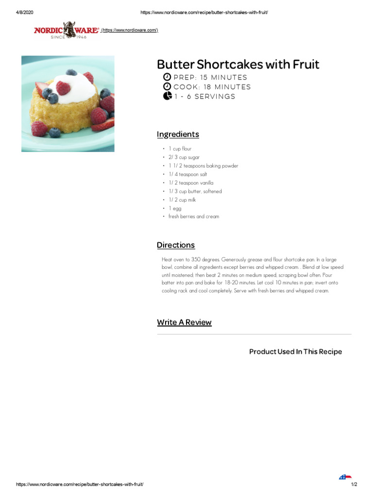 WWW - Baskets Pan Butter Shortcake With Fruit | PDF | Baked Goods ...