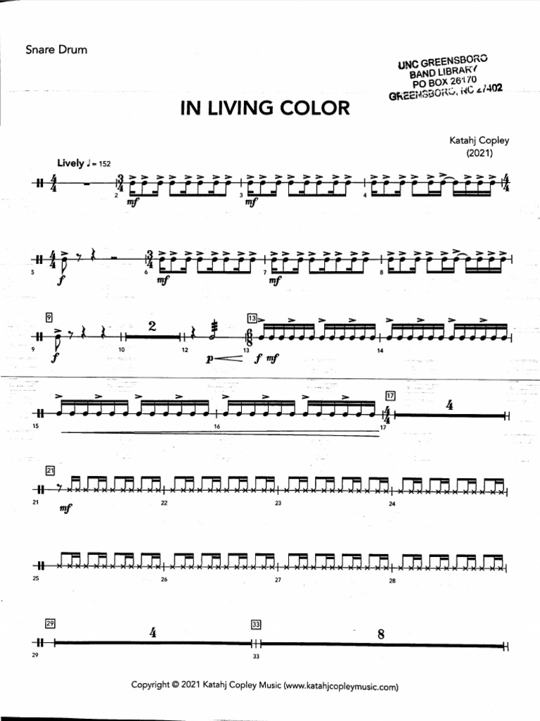In Living Color Score | PDF