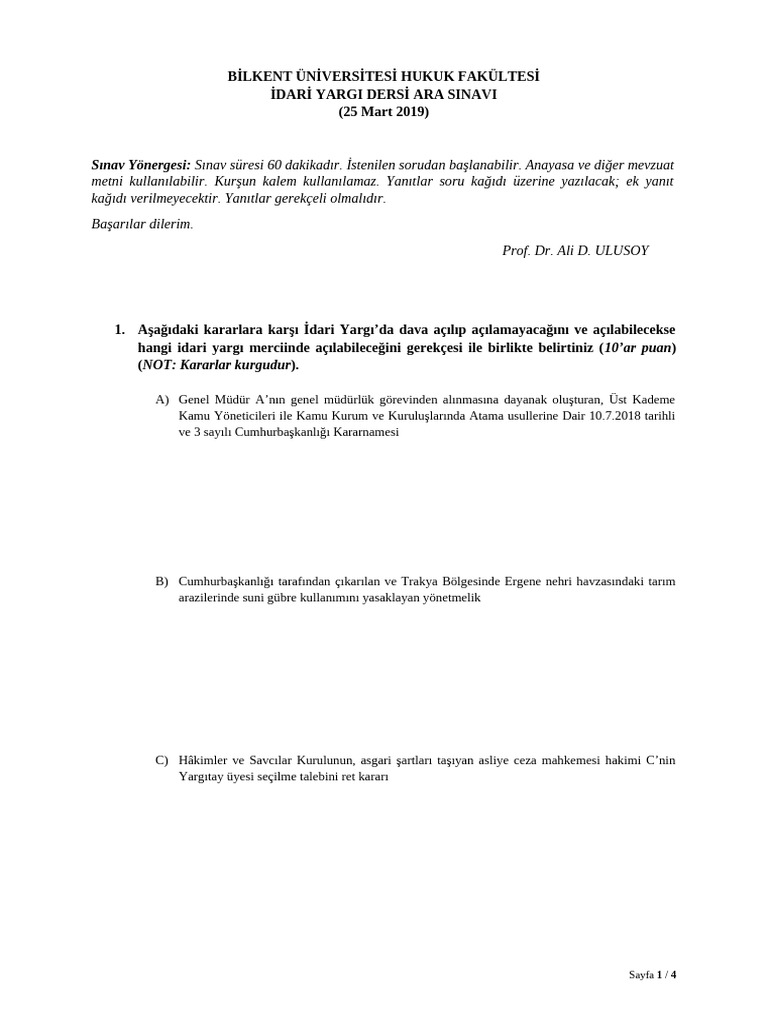 İdariyargı-v-bilkent-2019 | PDF