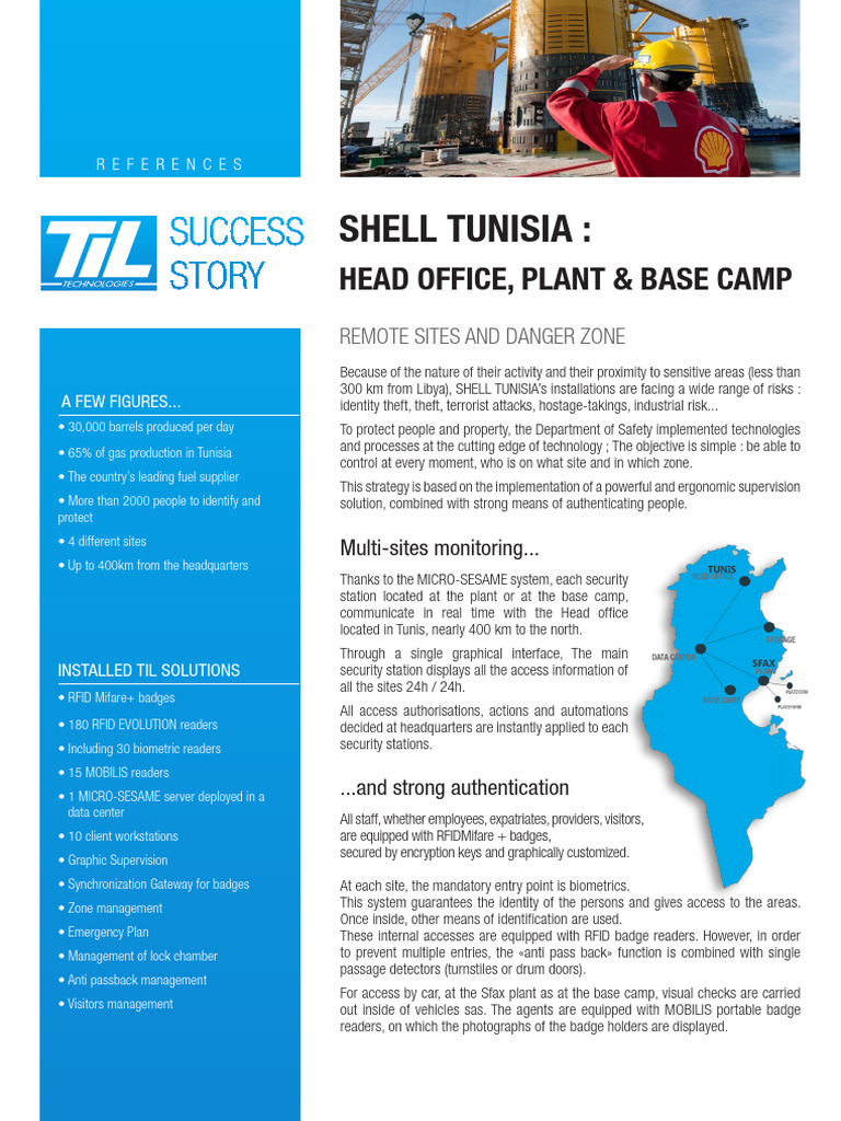 Shell Tunisia Security Management System | PDF | Radio Frequency ...