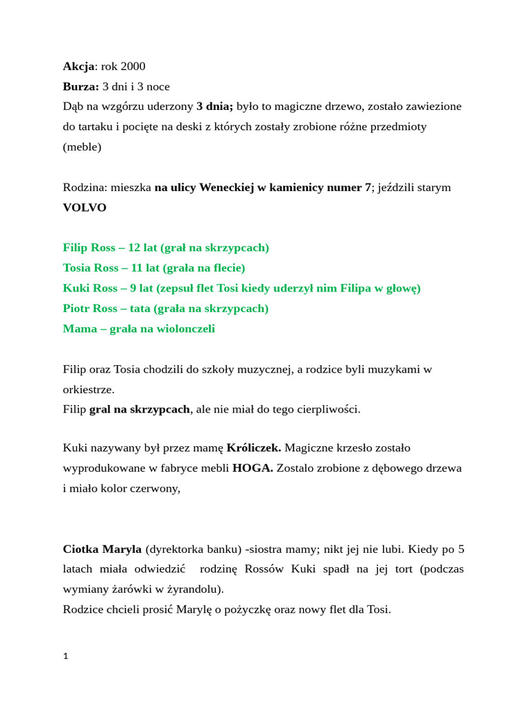 Lektura Czerwone Krzesło Streszczenie | PDF