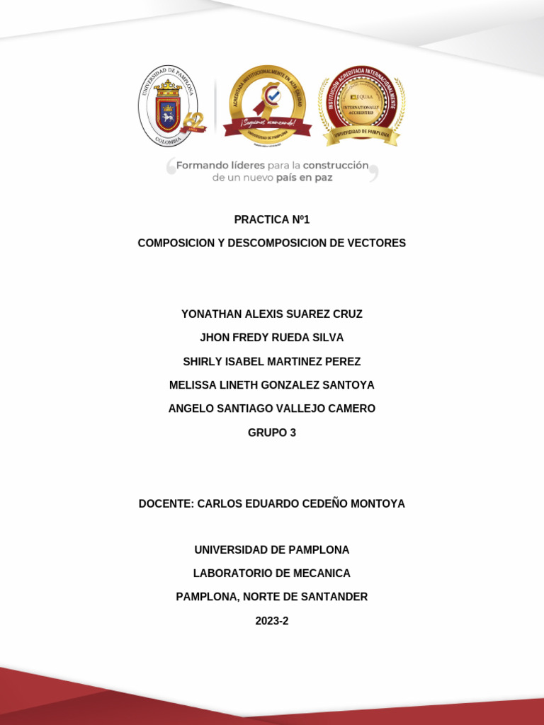 Composicion y Descomposicion | PDF | Vector Euclidiano | Masa