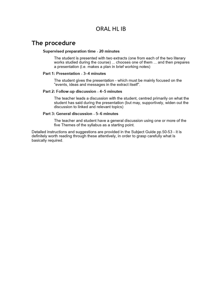 Oral Ib Procedures | PDF