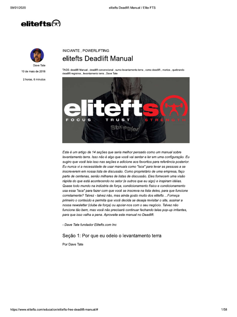 Elite FTS Deadlift | PDF