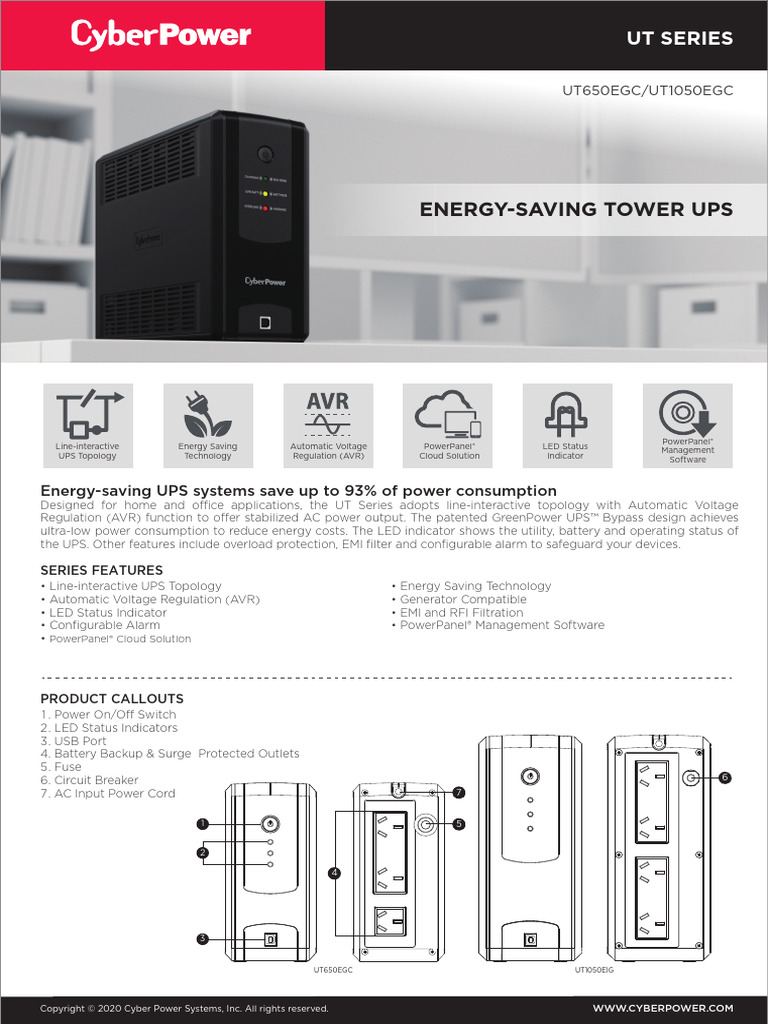 CyberPower DS UT650-1050EGC CN en v1 | PDF | Power Supply | Alternating ...
