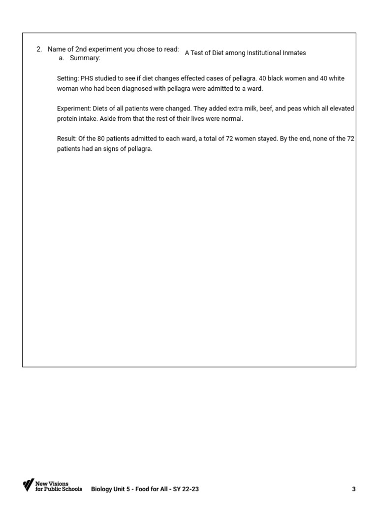 Evan Shepherd - BIO - U5 - Food For All - L3 - Infectious Agent or ...