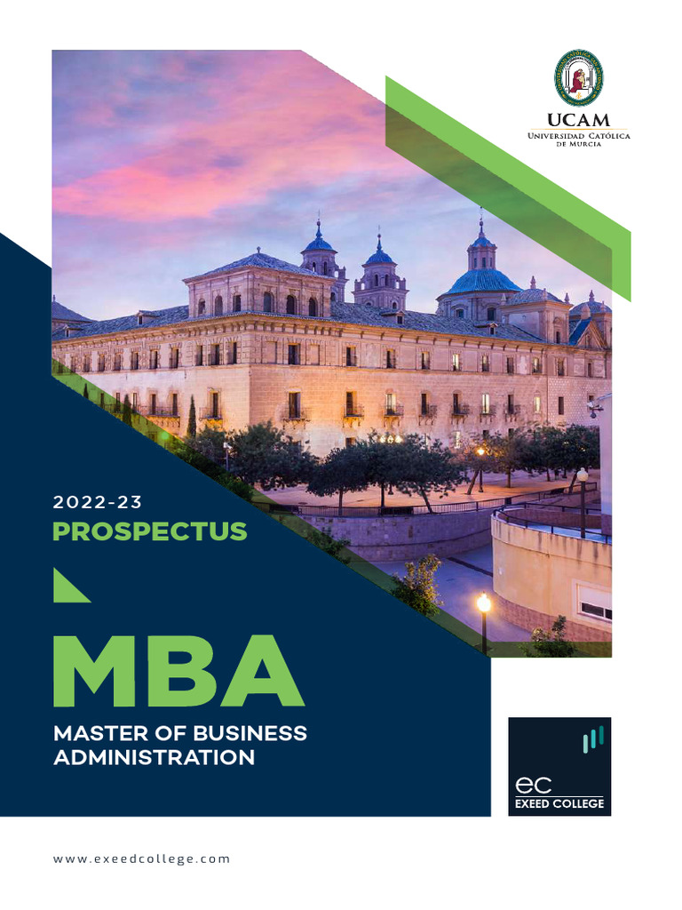 Exeed UCAM MBA BROCHURE 2022-2023 | PDF | Master Of Business ...