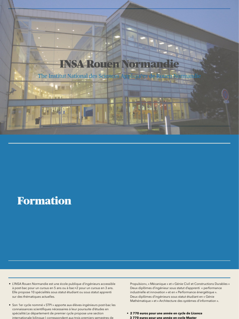 INSA Rouen Normandie : Formation et Logement | PDF