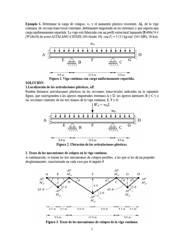 Cálculo de carga y momento en viga continua | PDF | Viga (Estructura ...