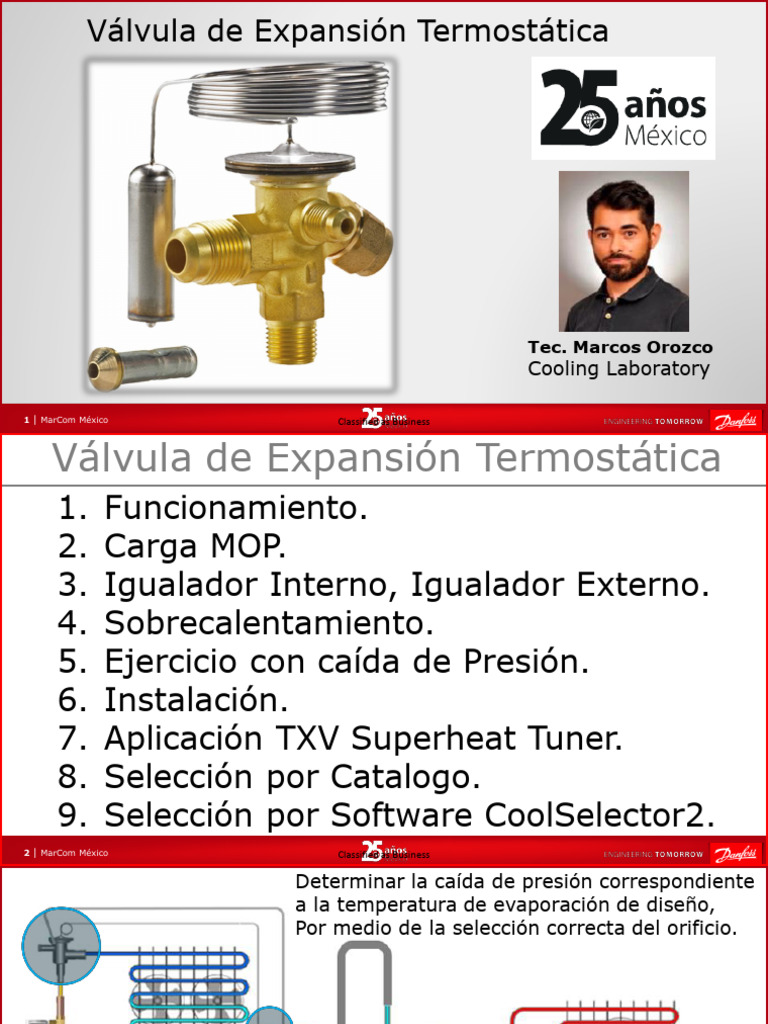 Válvula de Expansión Termostática con Igualador Externo | PDF