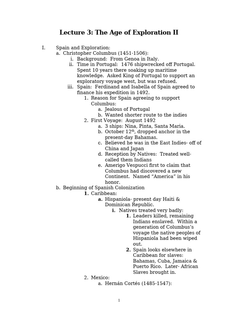 Columbus and Spanish Colonization | PDF | Christopher Columbus ...