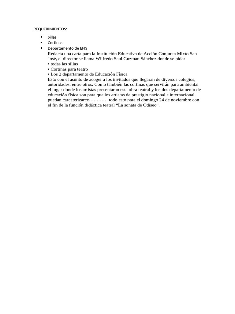 REQUERIMIENTOS | PDF