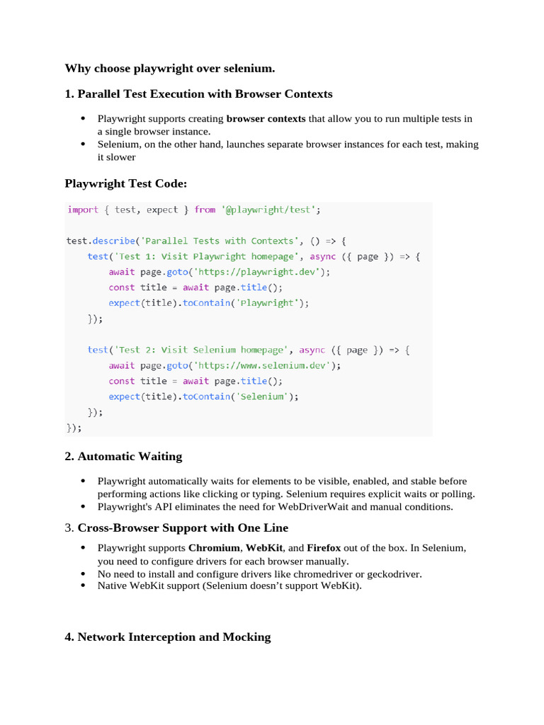 Why Playwright | PDF