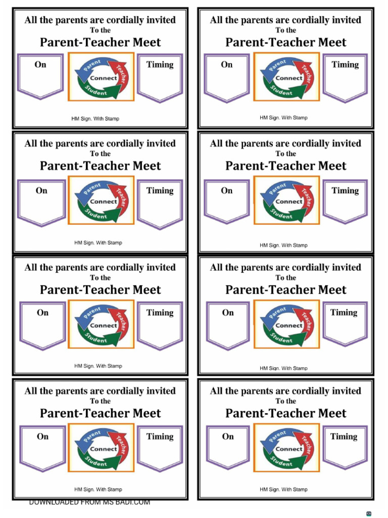 PTM Invitation Card | PDF
