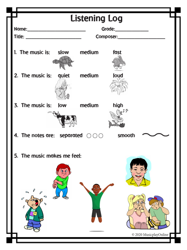 MusicPlay Listening Log 1 | PDF