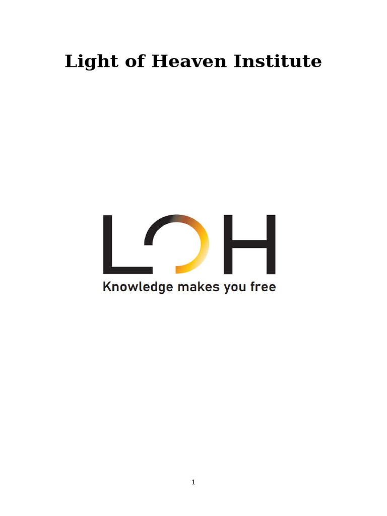 Light of Heaven Institute Book | PDF