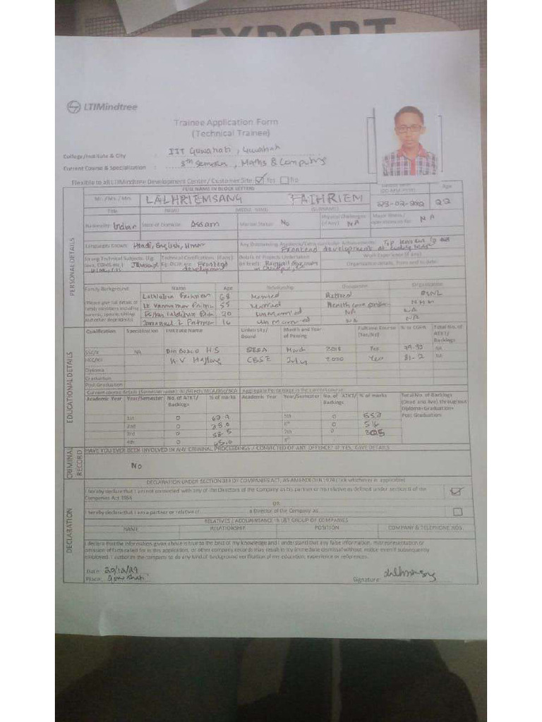 Ltimindtree Application | PDF