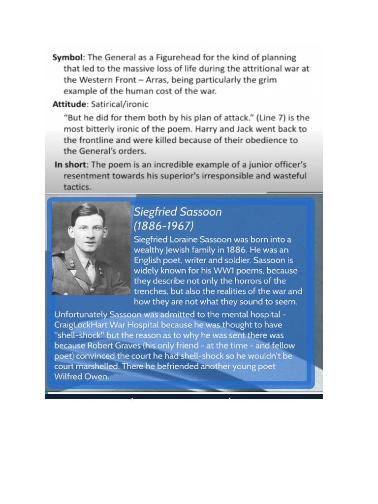 Poem Sassoon General | PDF