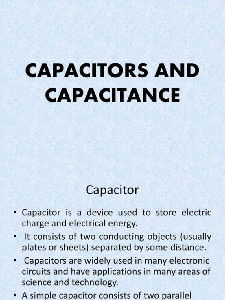 Capacitor and Capacitance | PDF