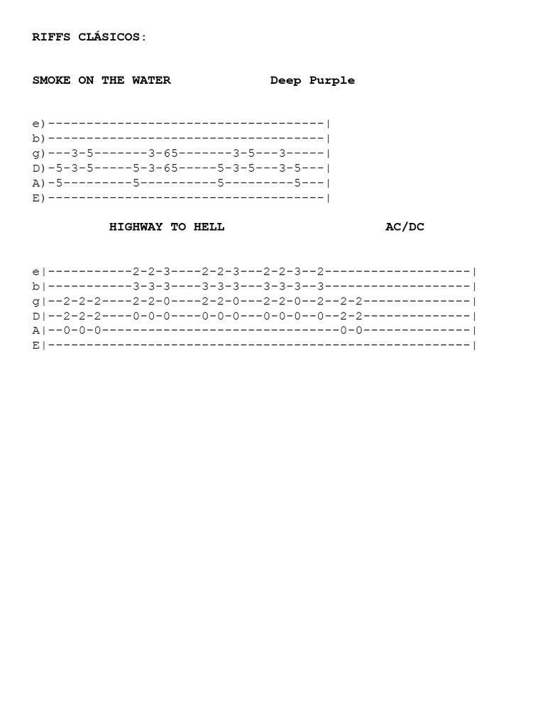 Riffs Clásicos | PDF