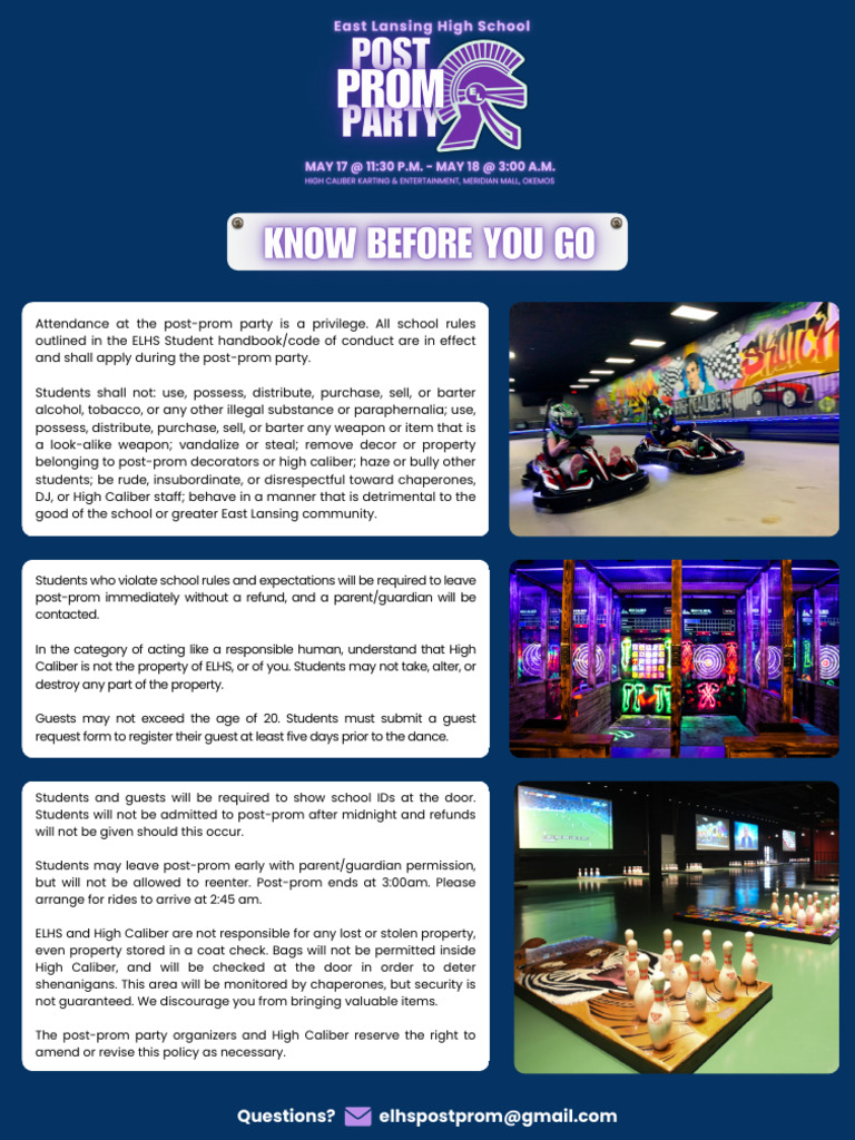ELHS Post Prom 2025 Guidelines | PDF