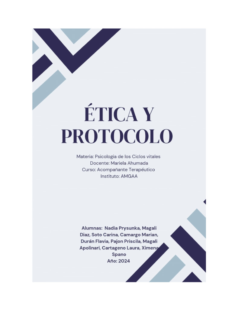 Pity Alvarez - Etica y Protocolo | PDF | La dependencia de sustancias | Sicología