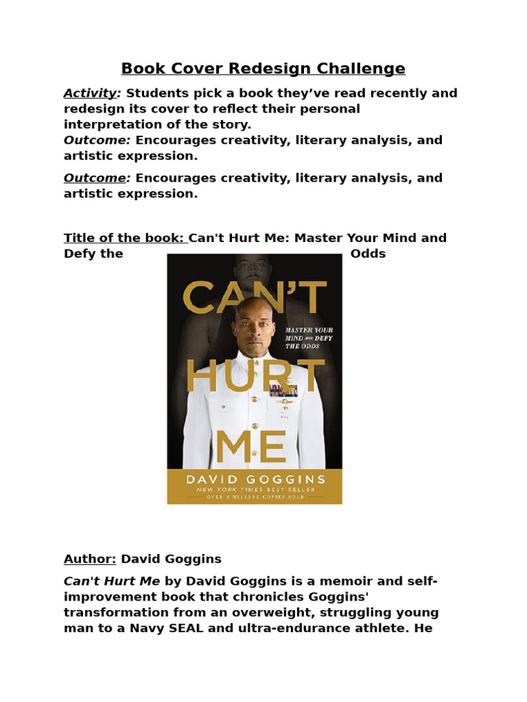 Book Cover Redesign Challenge - Vedansh | PDF