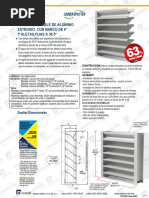Rejillas y Registros HR y VR de Aluminio | PDF | Aluminio | Rieles