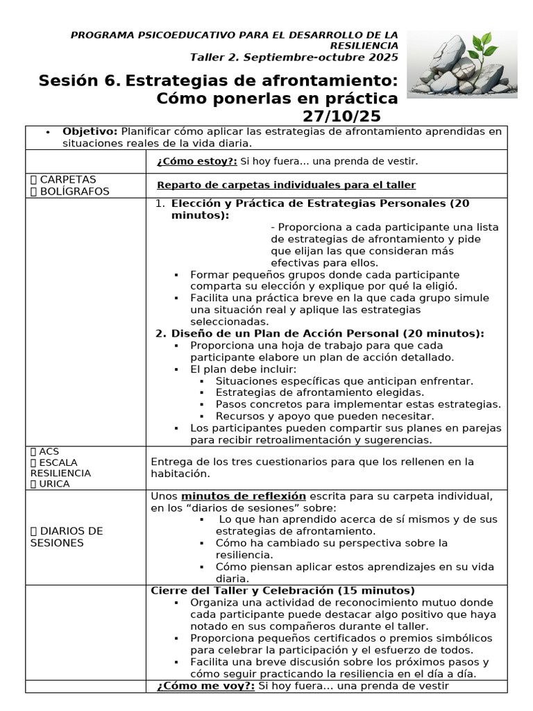 Estrategias de Afrontamiento en Resiliencia | PDF | Aprendizaje | Cognición