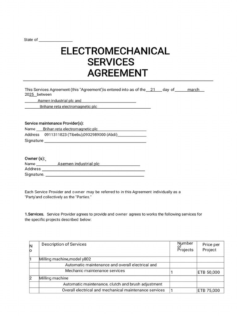 ELECTROMECHANICAL Contract Argument | PDF