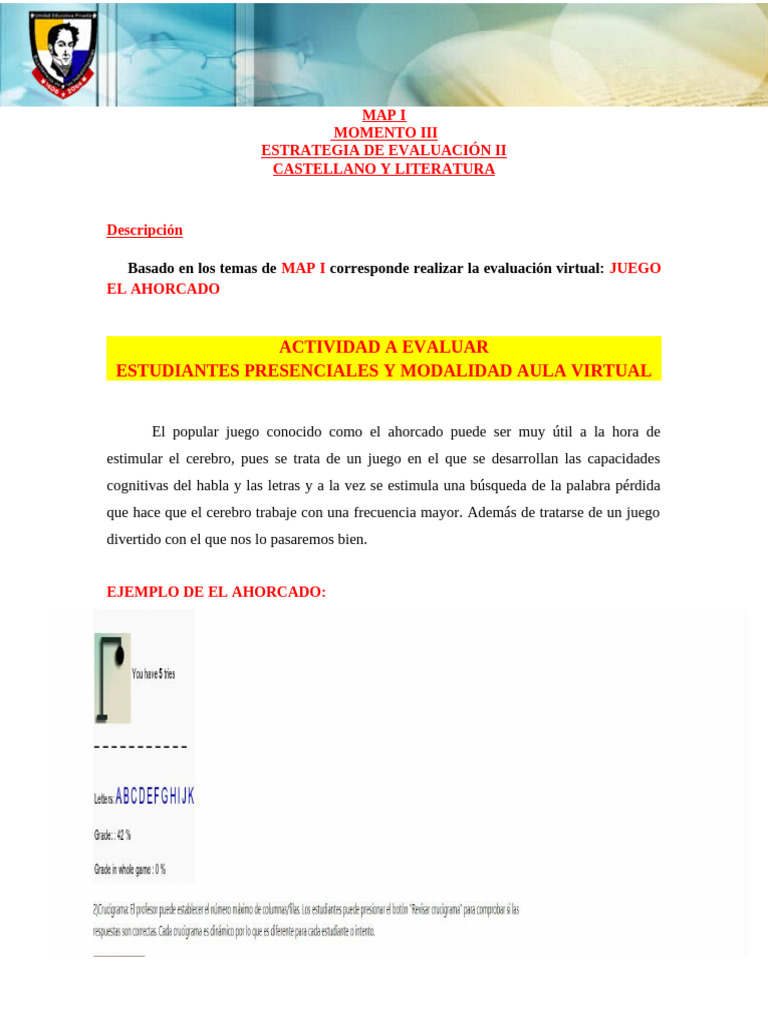 Juego El Ahorcado | PDF