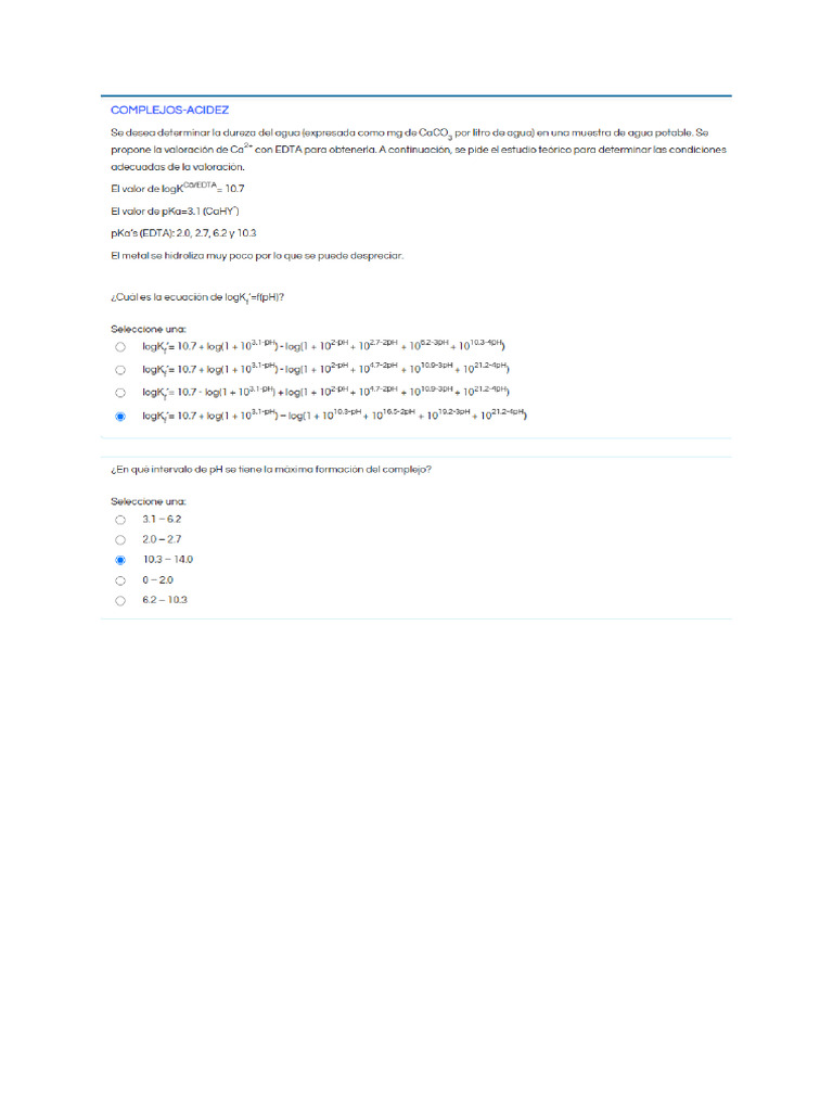 Quimica Analitica 2-Ejercicios | PDF