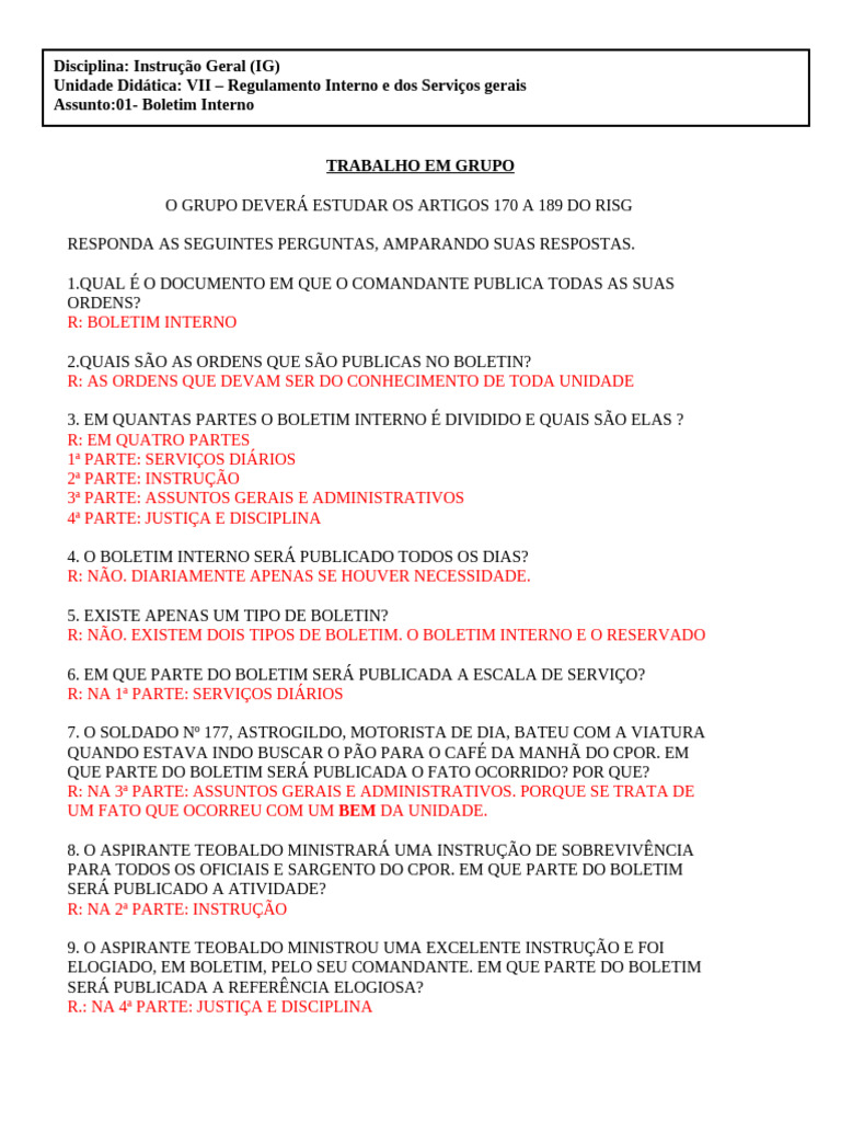 Resp Quest Ig Ass 1 | PDF | Militar