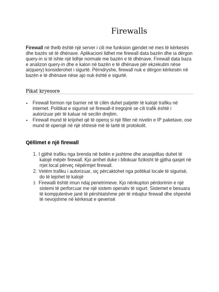 Firewalls | PDF