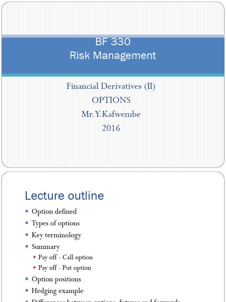 BF 330- Derivatives 2 | PDF | Option (Finance) | Put Option
