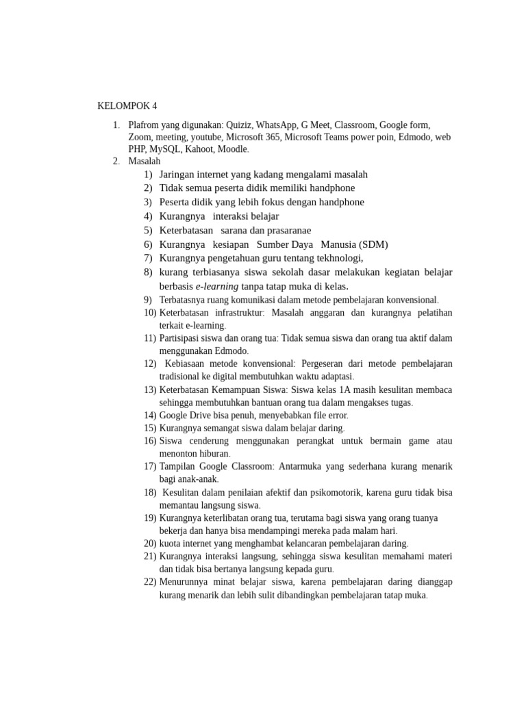 Gabungan Kelompok 4 E-Learning Tgs 2 | PDF