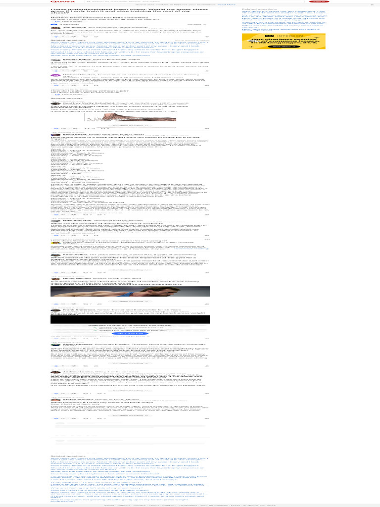 I Have Underdeveloped Lower Chest. Would My Lower Chest Grow if I Only ...