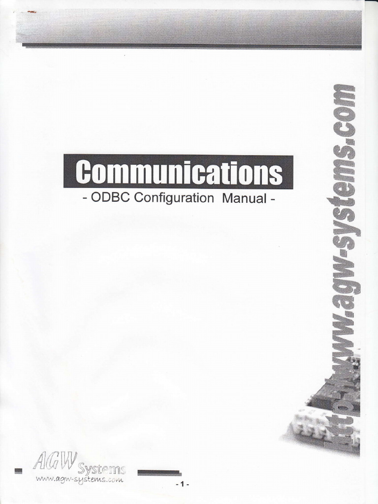 AGW Systems, Comunications, ODBC Configuration Manual | PDF | Microsoft Access | Information ...