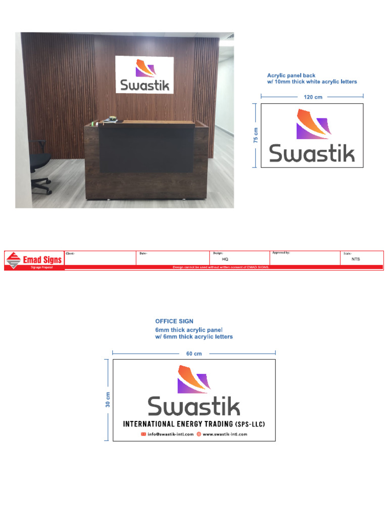 Swastik International - Signs Layout | PDF